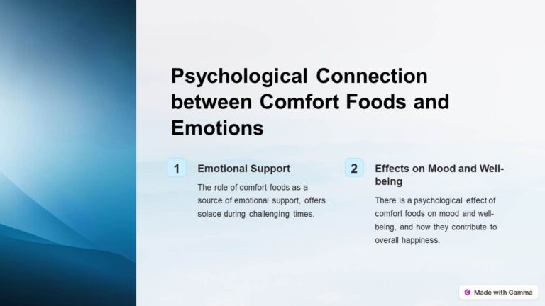 Comfort Foods and the Human Connection
